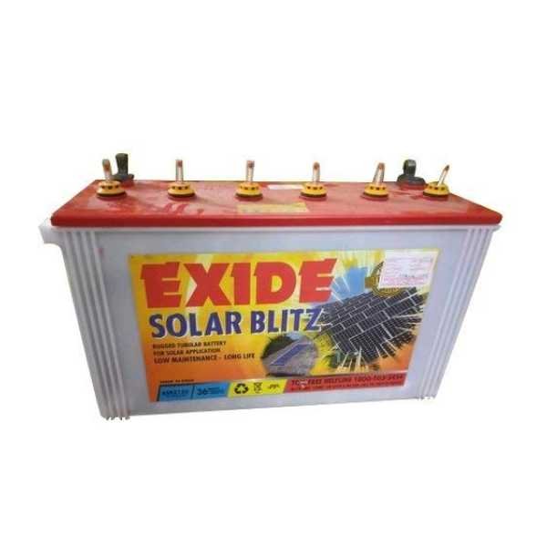 Exide Solar Blitz 6SBZ150 150Ah Short Tubular Battery – 12V, Red ...
